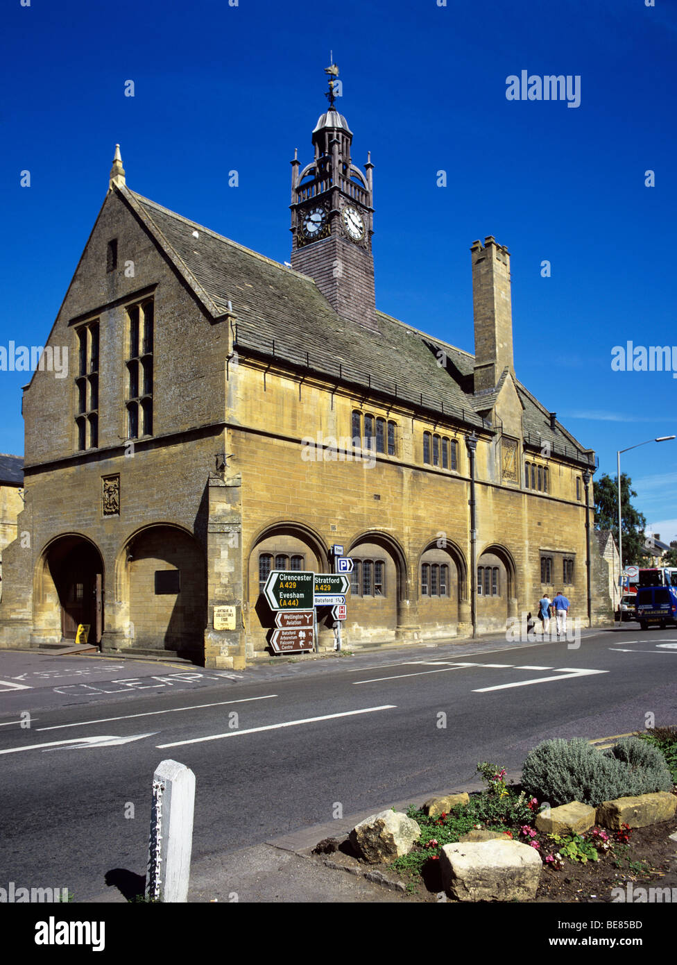 The Curfew Tower on Redesdale Hall overlooking the town of Moreton-in ...