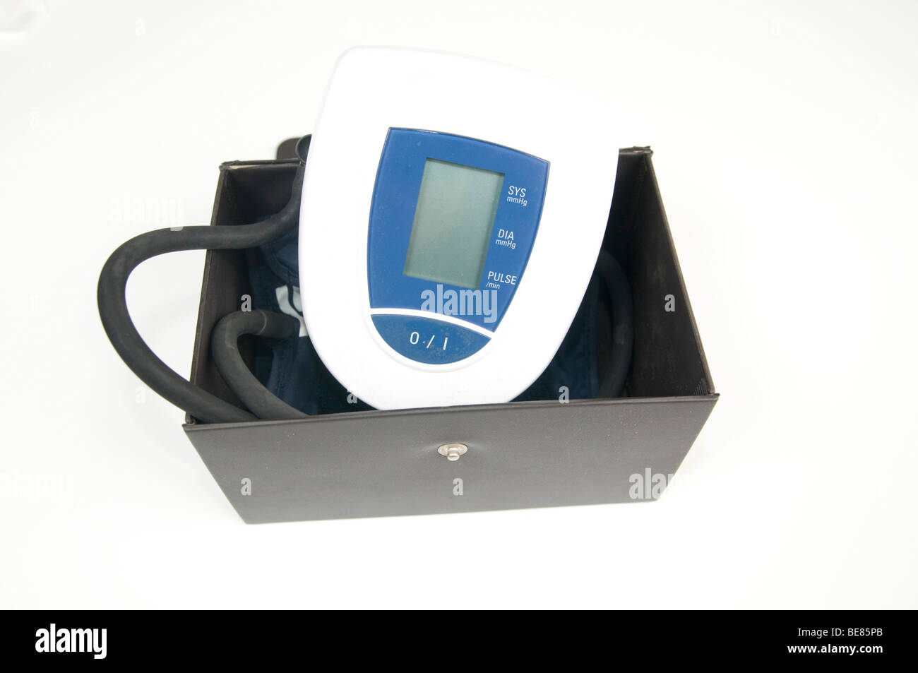 Cutout of a Blood pressure and heart rate monitor on white background ...