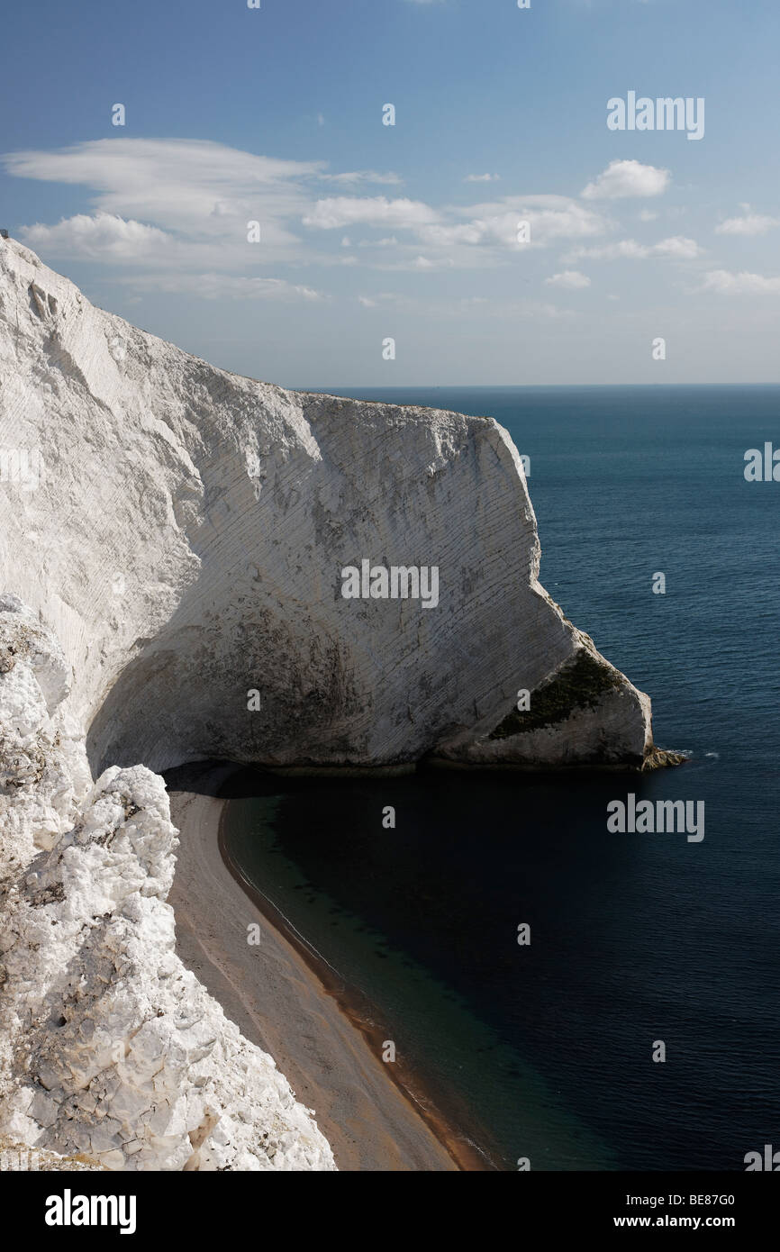 Steep sided chalk cliffs on the Isle of Wight Stock Photo - Alamy