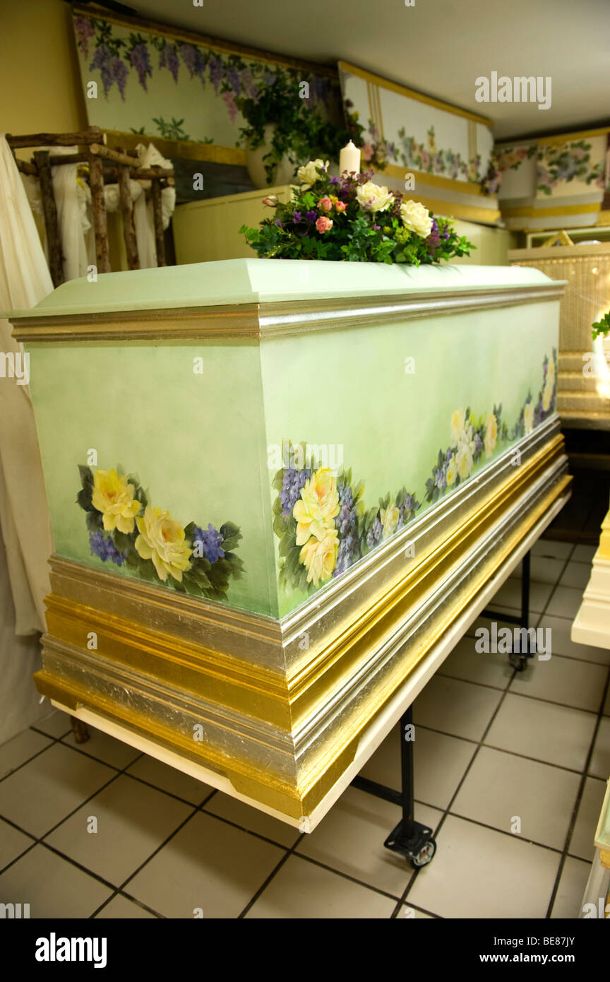 Beautiful and modern coffins, Bangkok, Thailand Stock Photo - Alamy