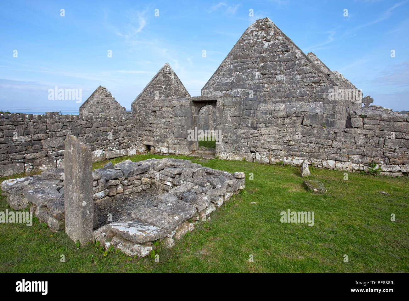 The seven churches (Na Seacht d'teampheall) on the aran island of ...