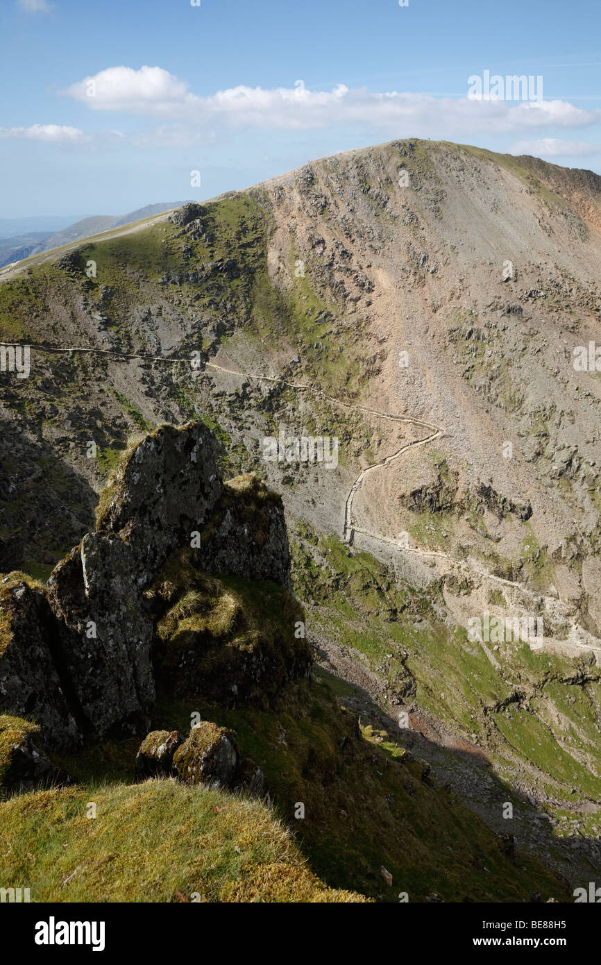 Top section of the Pyg Track, Snowdon (Yr Wyddfa), Snowdonia National ...