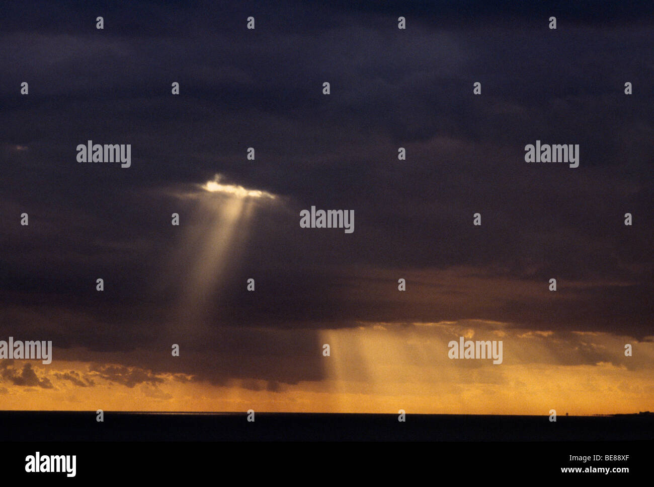 WEATHER Climate Clouds Sun breaking Through Storm Rainclouds Stock ...
