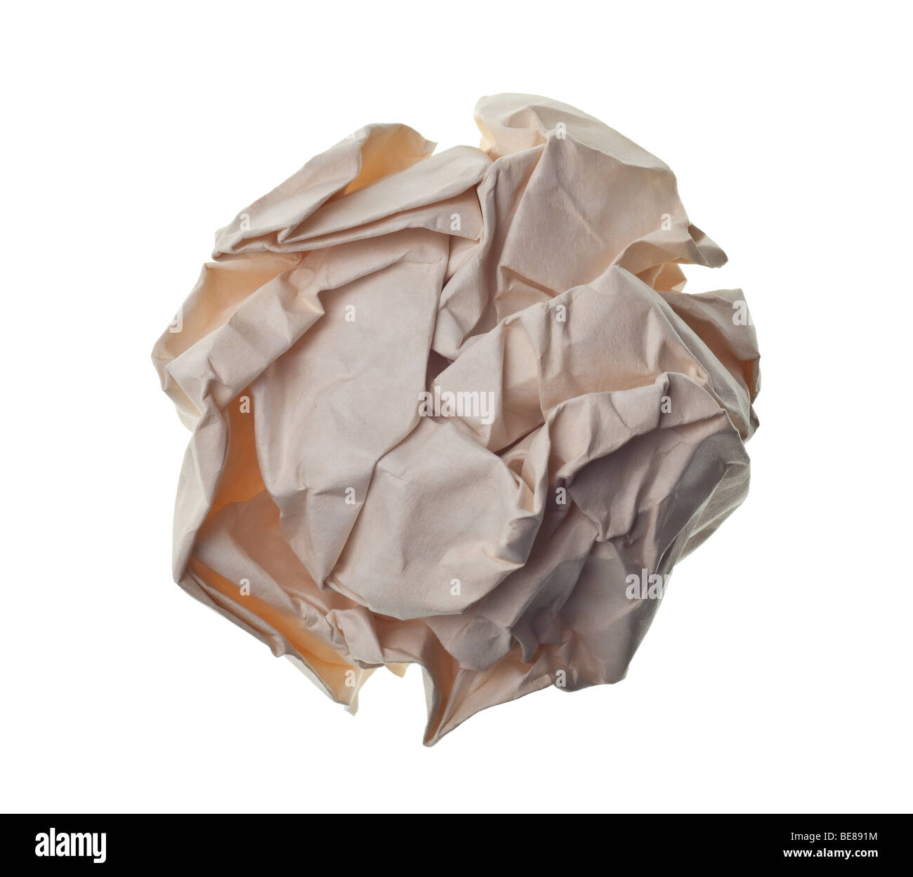 crumpled paper ball isolated on a white background Stock Photo - Alamy