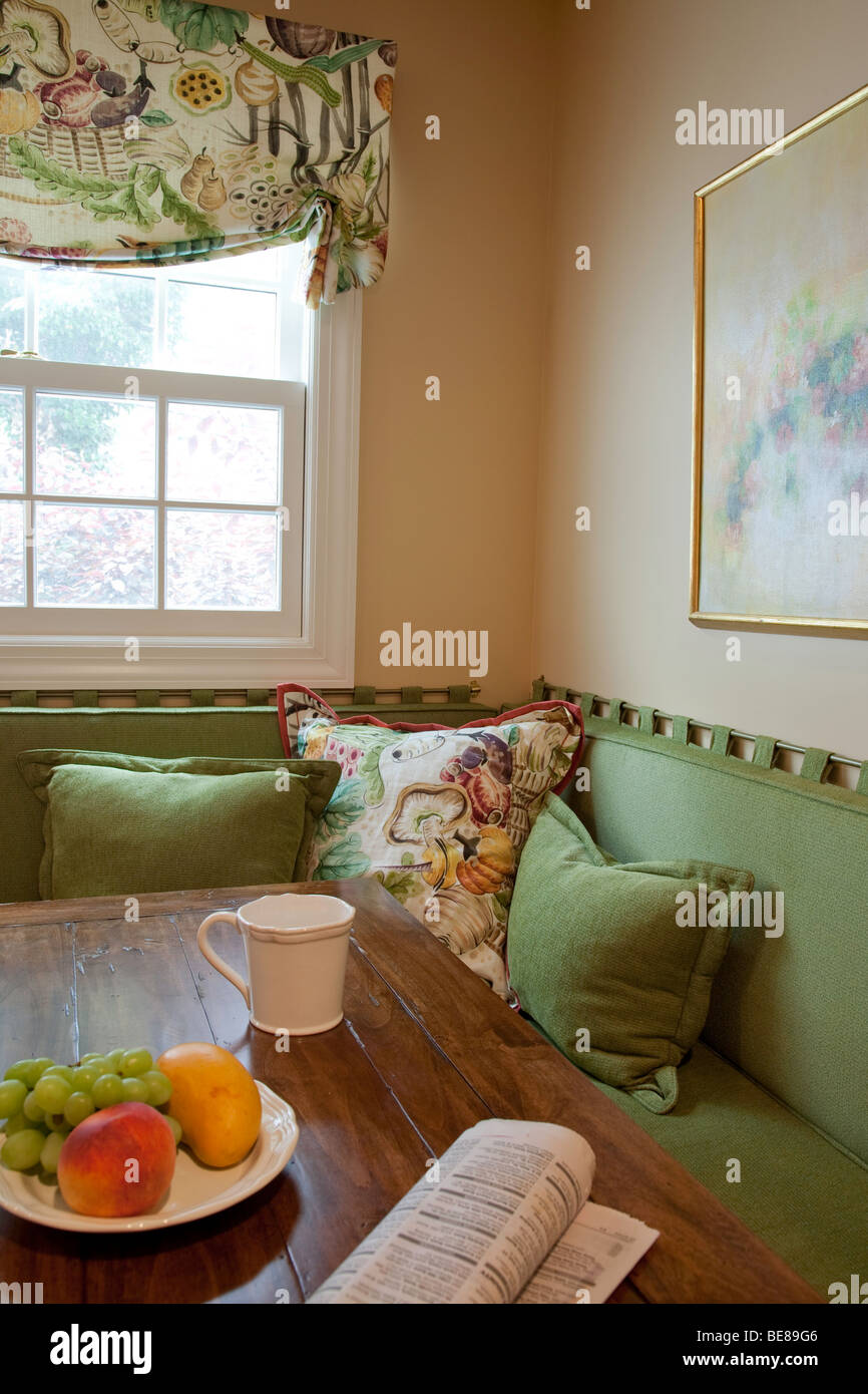 Home Interior Breakfast Nook Stock Photo - Alamy