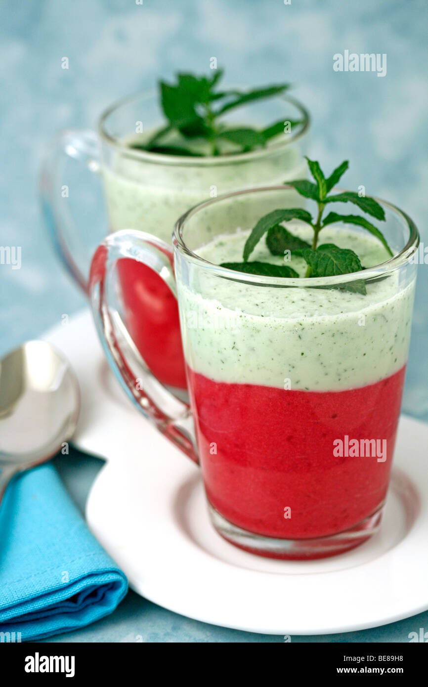 Greek creams Recipe available Stock Photo - Alamy