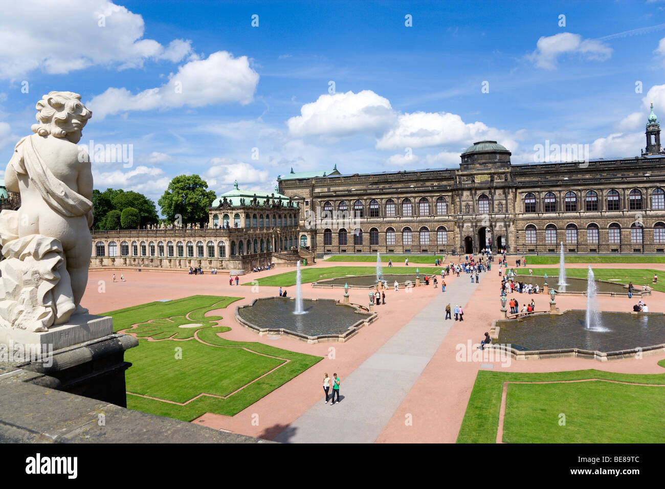 GERMANY Saxony Dresden Central Courtyard and Picture Gallery of the ...