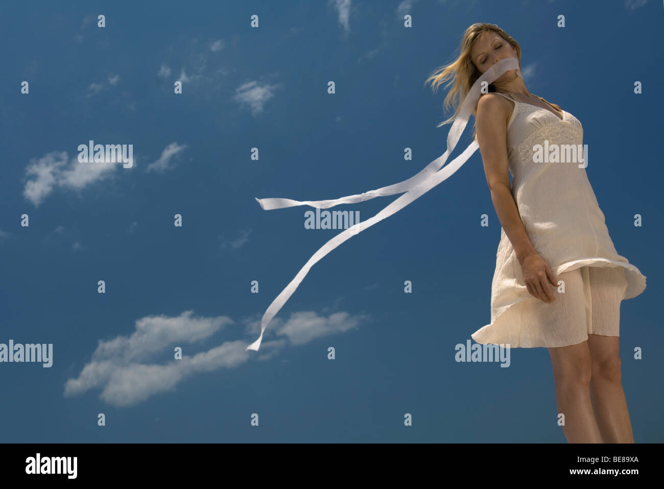 Wind blowing dress up hi-res stock photography and images - Alamy