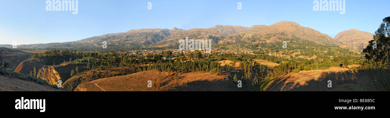 The city of Cajabamba in the Northern Andes of Peru during late ...
