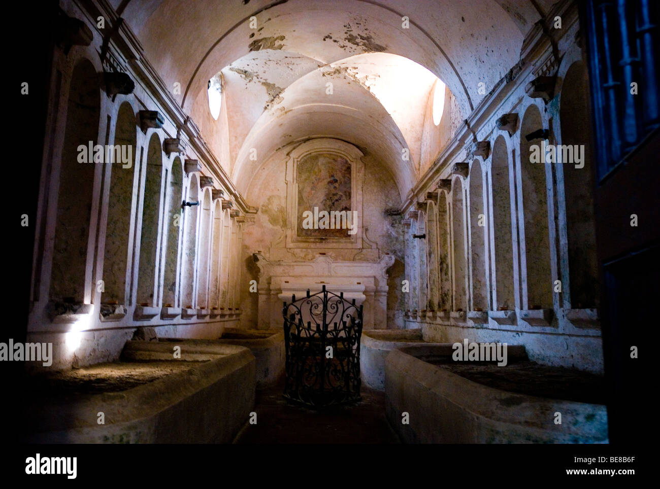 An underground crypt in Sessa Aurunca, Campania, Southern Italy, Easter ...