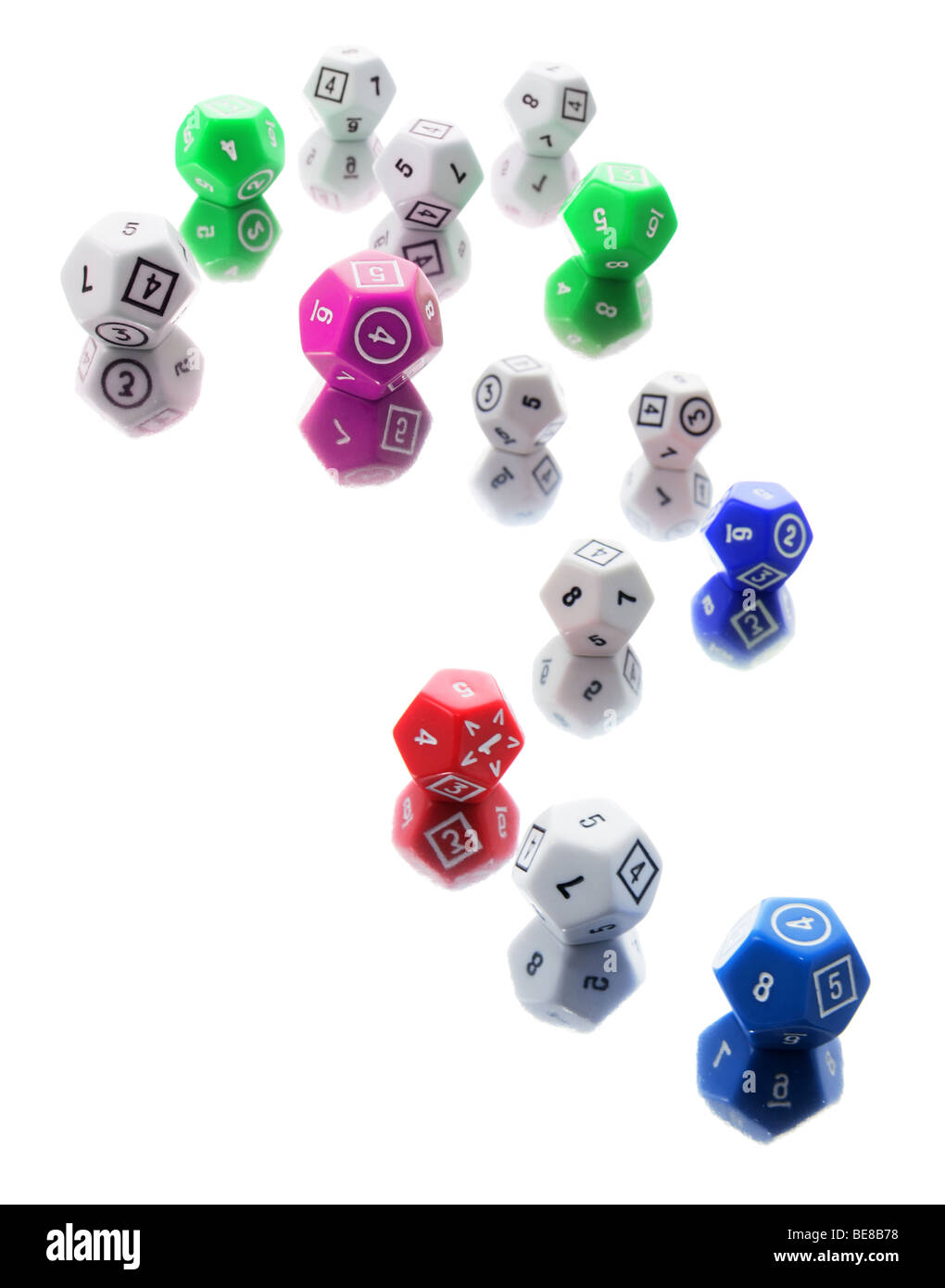 Dice with Reflections Stock Photo - Alamy