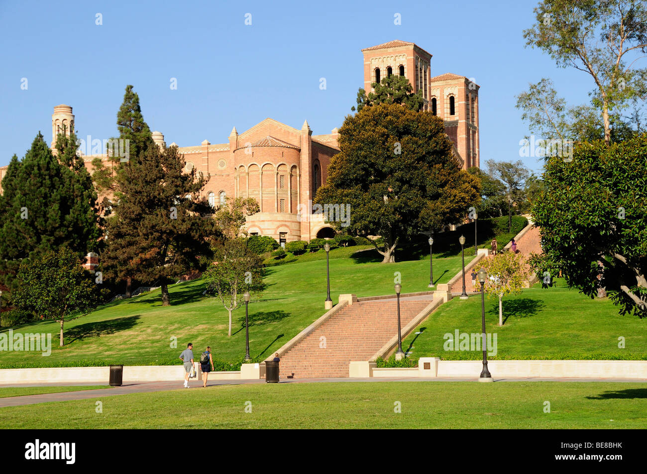 View of the quad with of royce hall ucla westwood hi-res stock ...