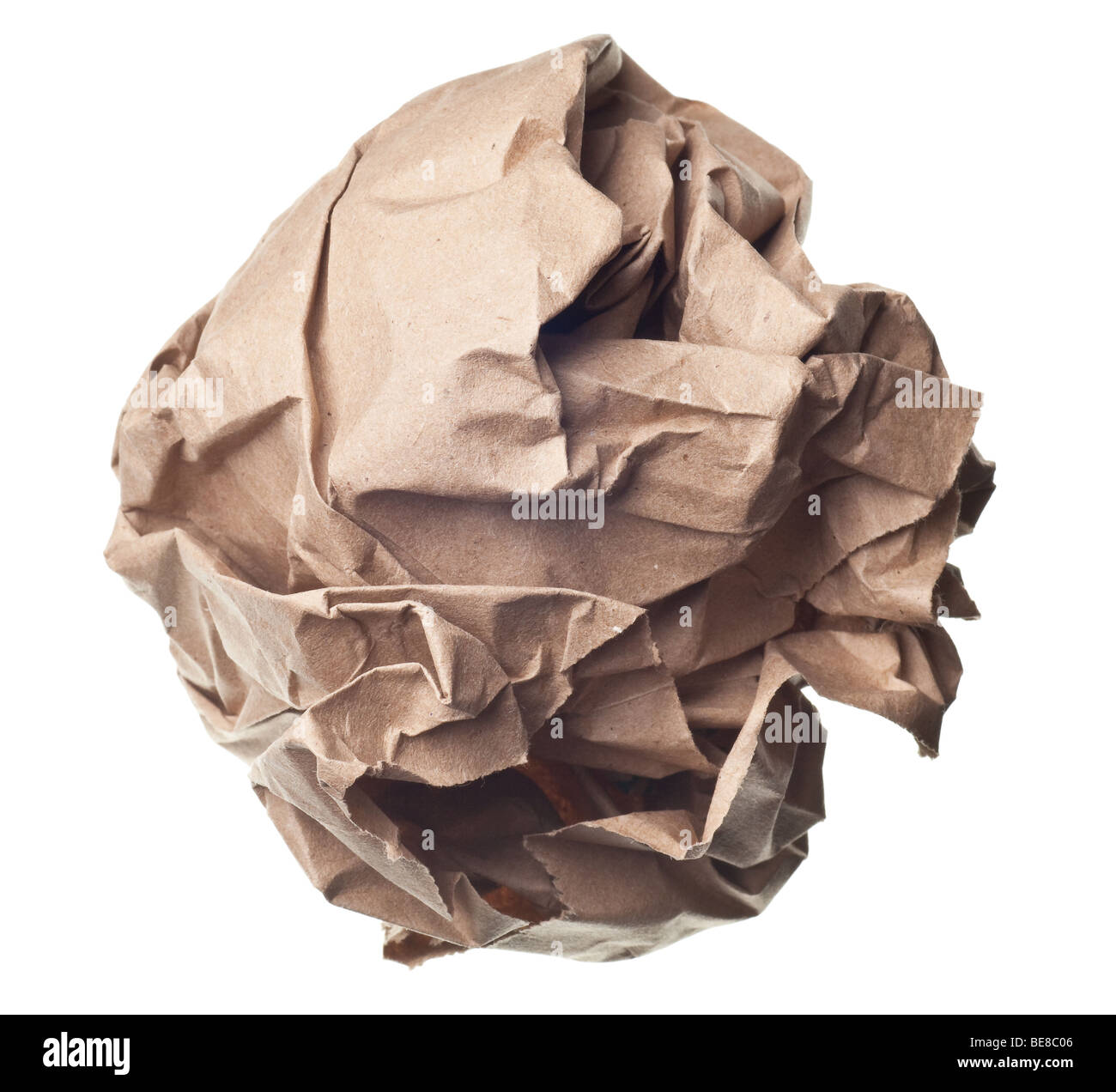 crumpled paper ball isolated on a white background Stock Photo - Alamy