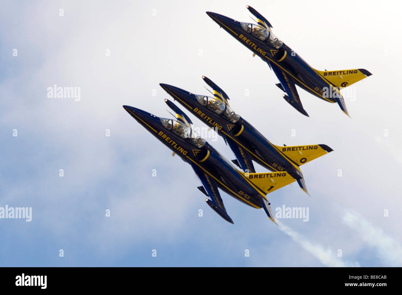 Breitling team performing at airshow Stock Photo - Alamy