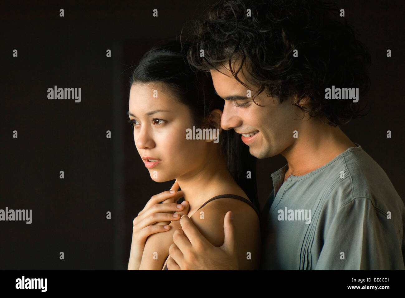 Man hands on womans shoulders hi-res stock photography and images - Alamy