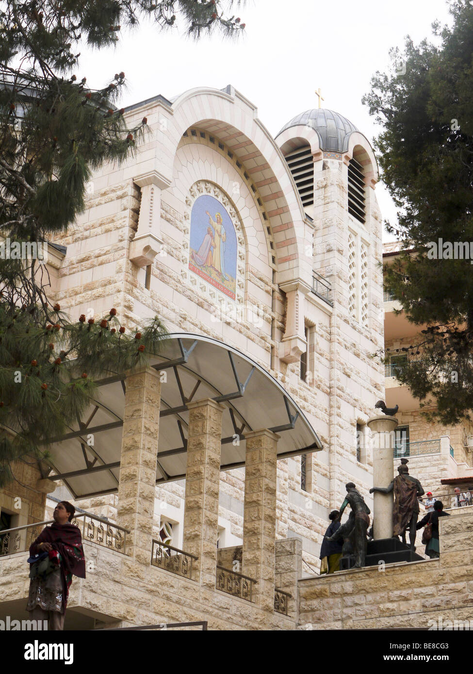 Israel, Jerusalem, Exterior of the Church of Saint Peter in Gallicantu ...