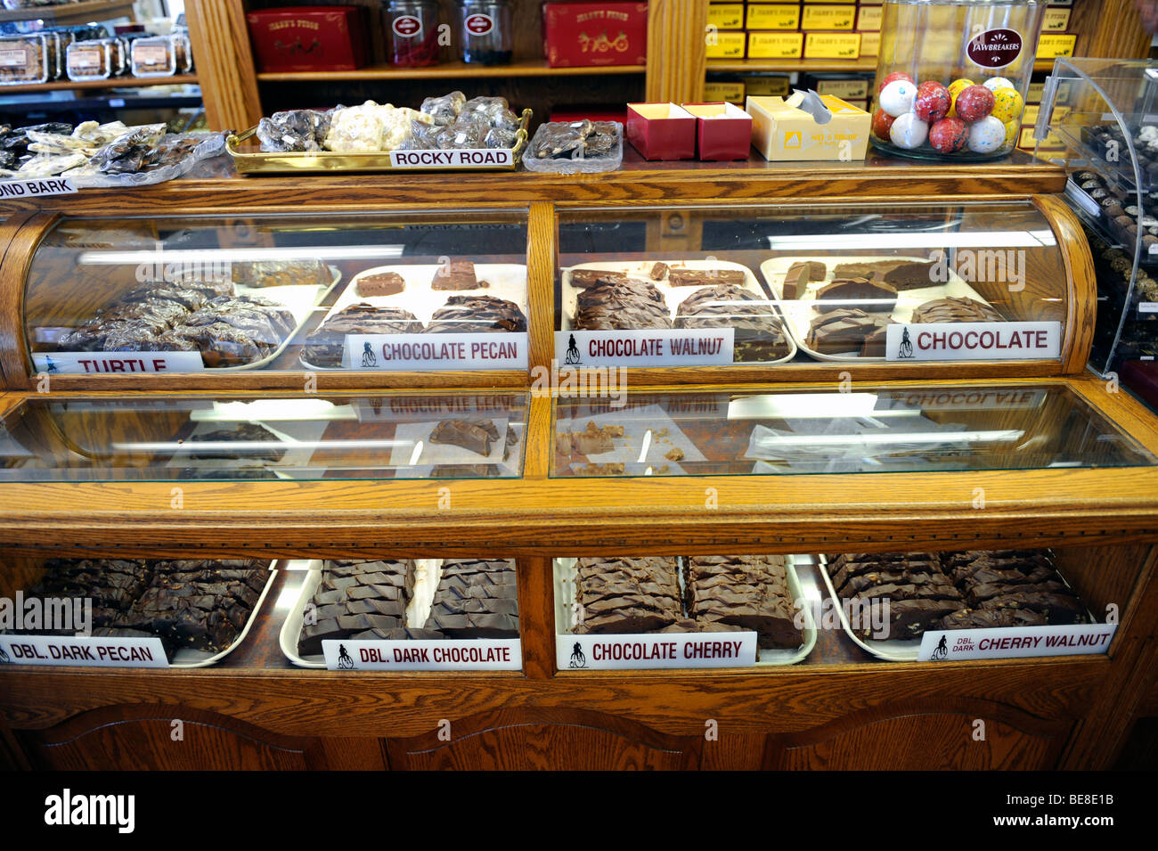 Fudge Shop in Mackinaw City Michigan Stock Photo - Alamy
