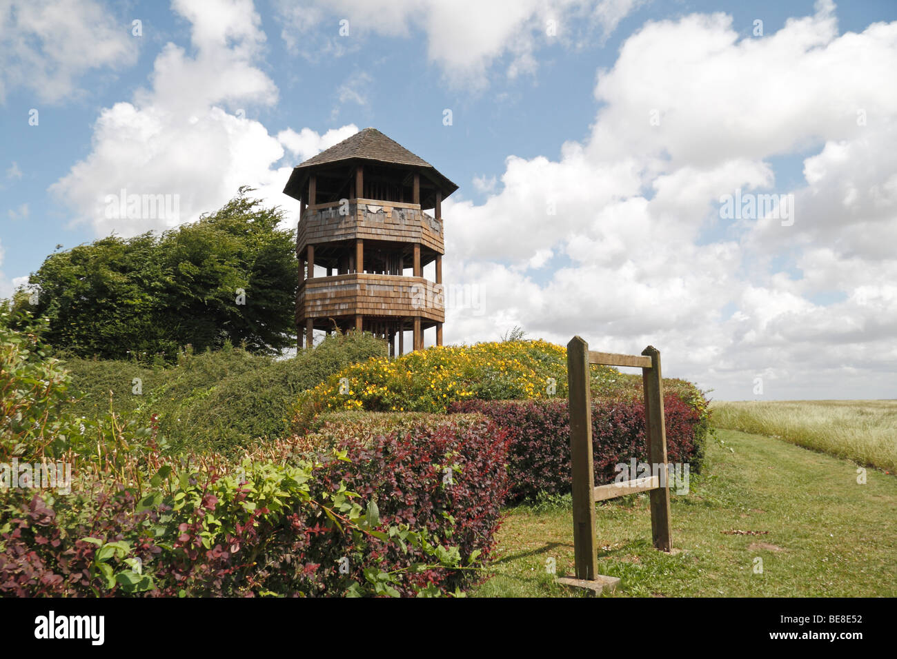 Memorial tower and viewing platform beside the Battle of Crecy ...
