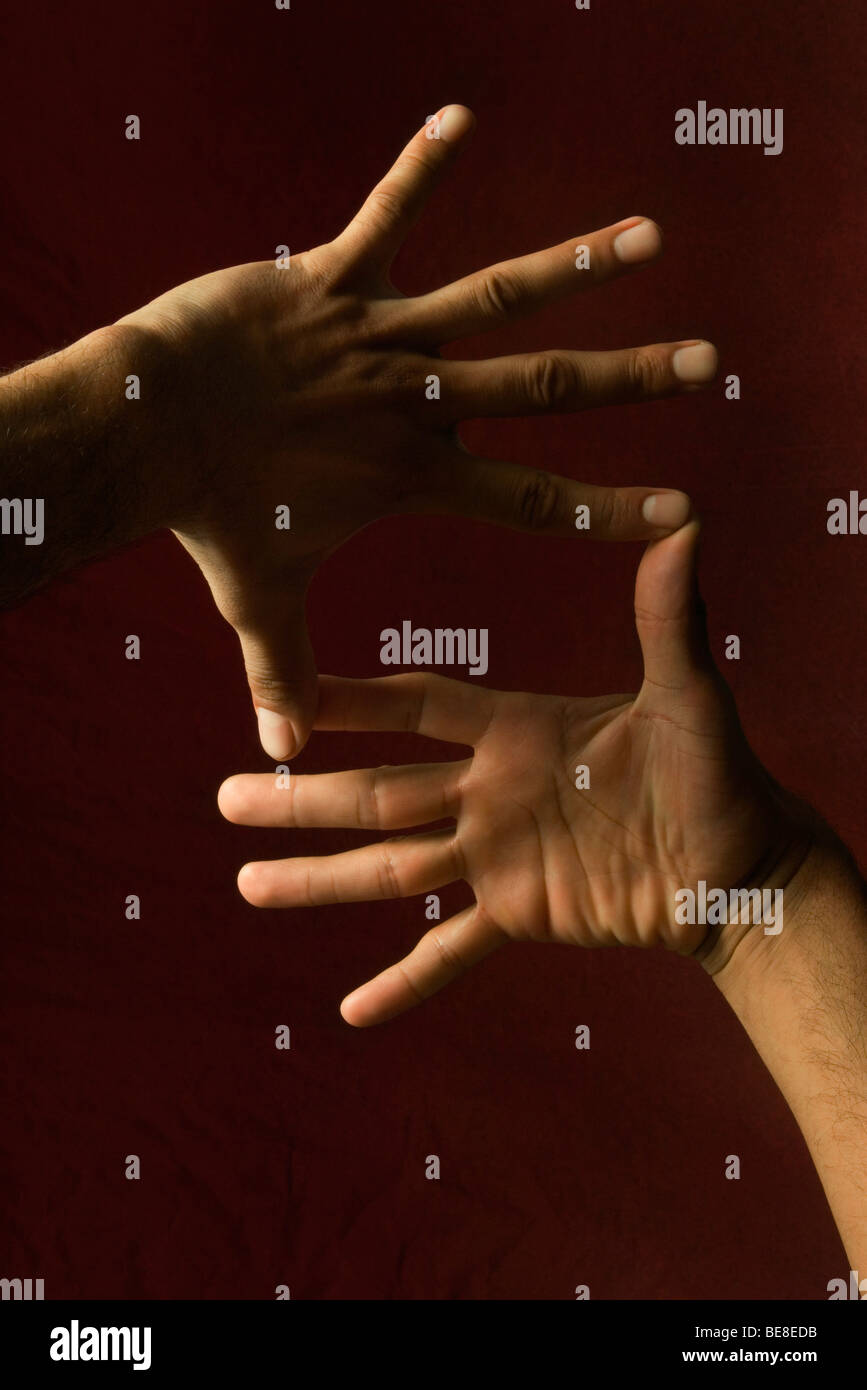 Hands making finger frame Stock Photo - Alamy