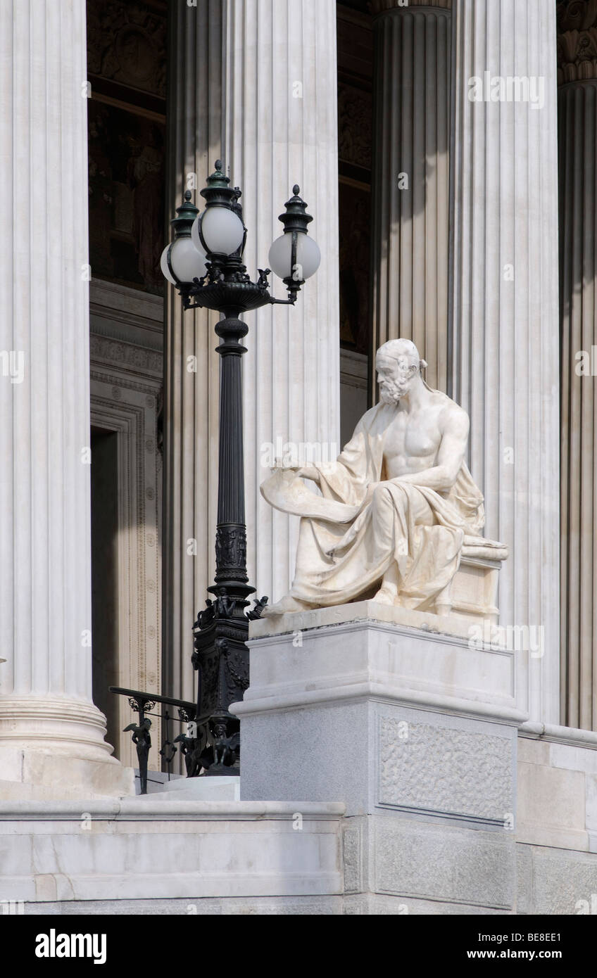 Statue of the Greek historian Polybius in front of the Austrian ...