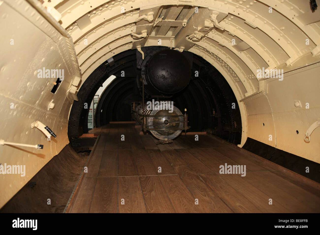 Inside the Submarine "Holland 1" at the Royal Navy Submarine Museum ...