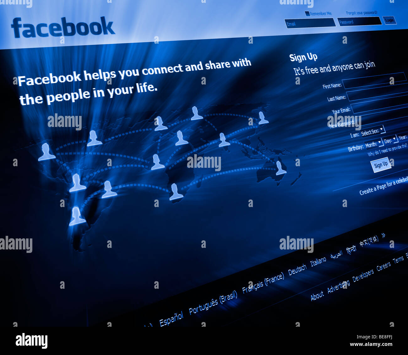 The logo social networking site facebook hi-res stock photography and ...