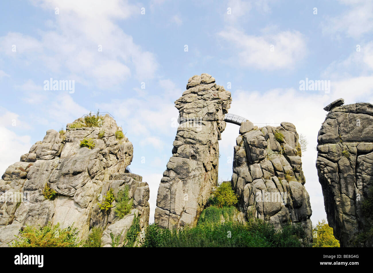 Externsteine sandstone rock formation, nature reserve, Horn Bad ...