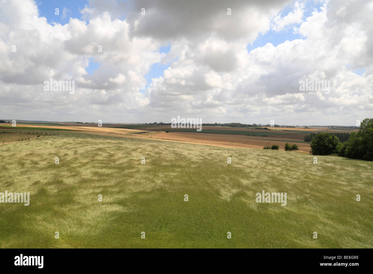 View from the memorial tower and viewing platform over the Crecy ...