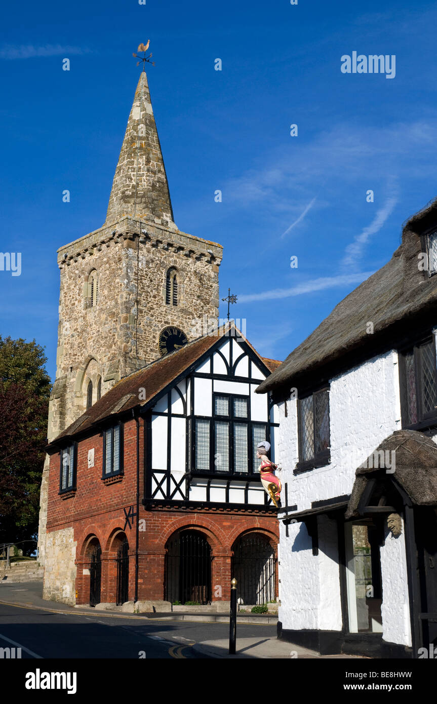 Old Village Hall, and St Marys Church, A historic village Brading nr ...