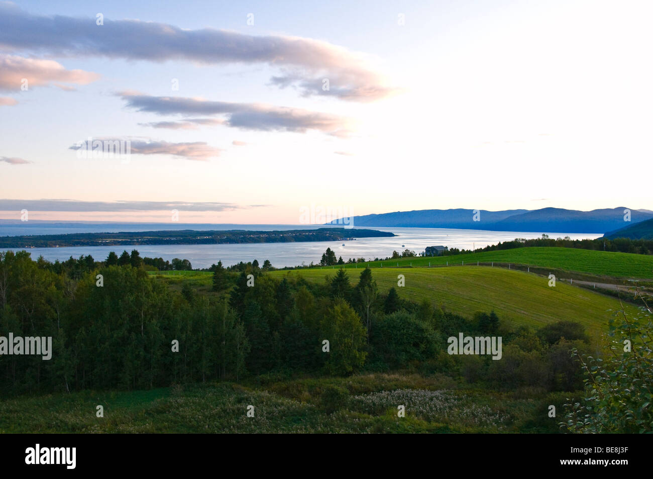 Les Eboulements and St Lawrence river Charlevoix Quebec canada Stock ...