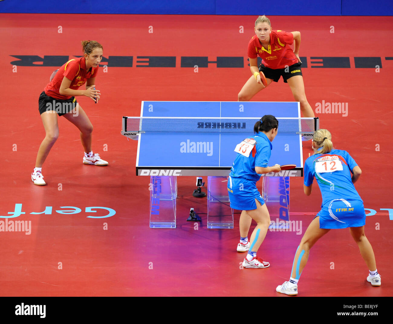 Elizabeta Samara and Daniela Dodean, Romania, vs. Nikoleta STEFANOVA ...