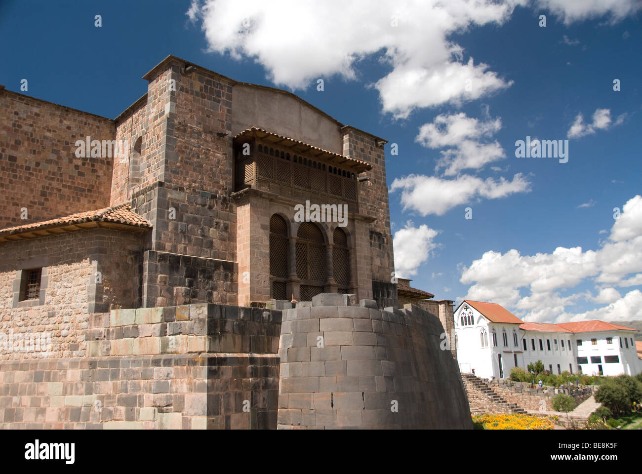 Peru, Cusco, UNESCO World Heritage Site, Coricancha (Inca ruin), at ...