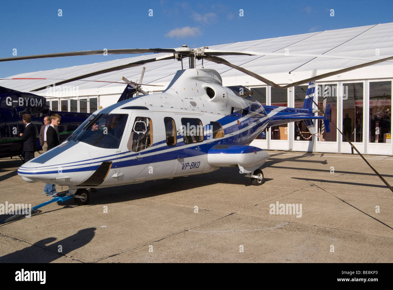 Bell Helicopters 430 Helicopter VP BKQ At Helitech Trade Show Duxford Bell Helicopters 430 Helicopter VP BKQ At Helitech Trade Show Duxford