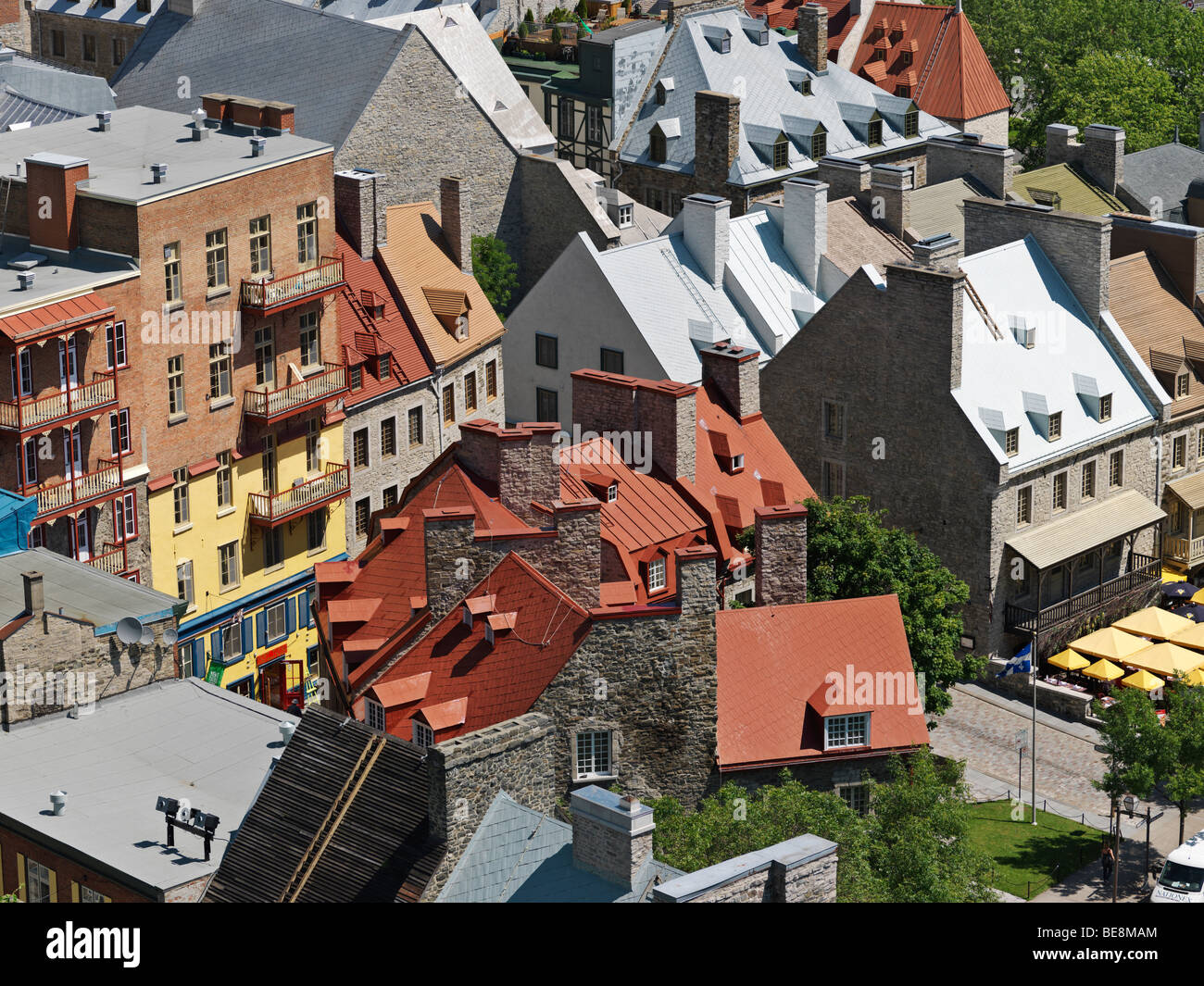 Canada Quebec Quebec City view of Lower Town Stock Photo - Alamy