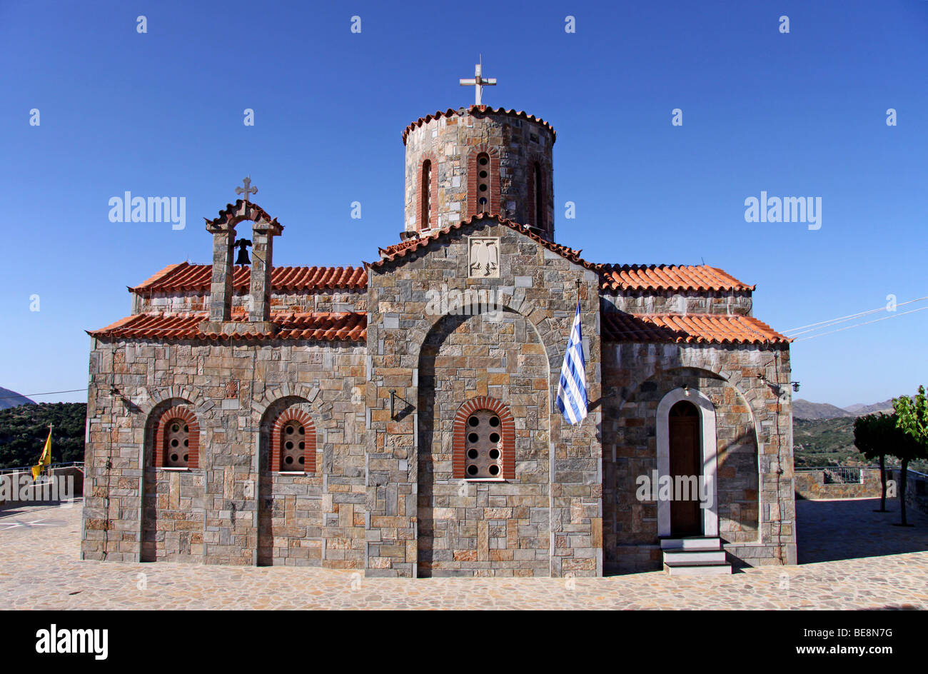 Church, mountain village of Axos, Crete, Greece, Europe Stock Photo - Alamy