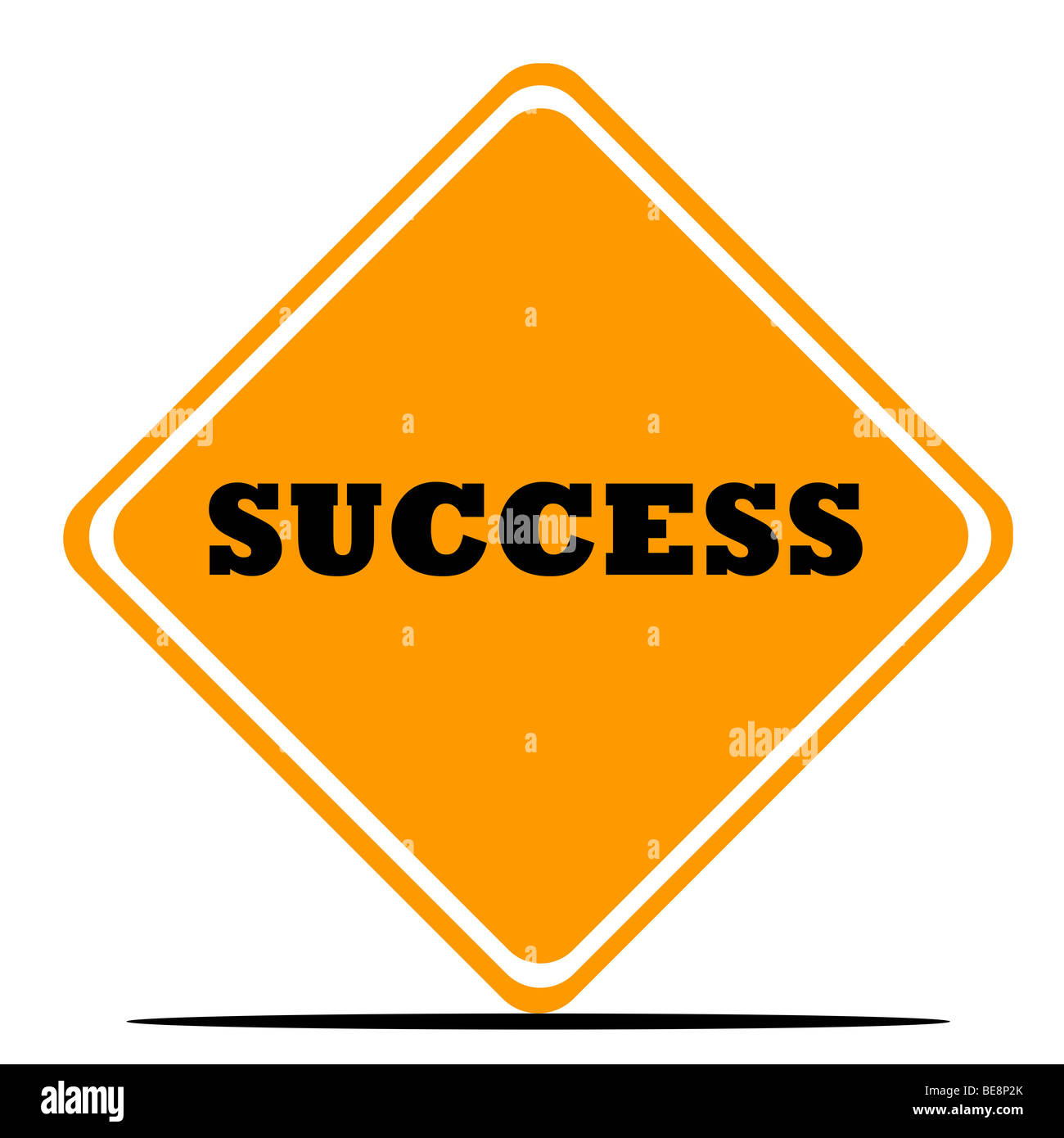 Success road sign isolated on white background Stock Photo - Alamy