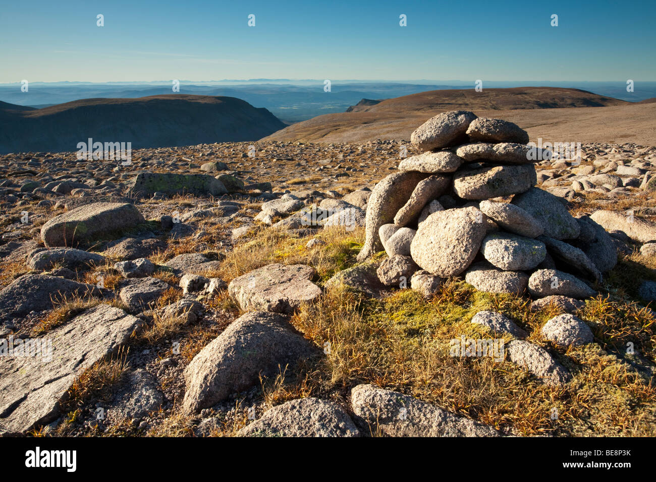 View from the top of Ben Macdui looking north towards Cairn Lochan and ...