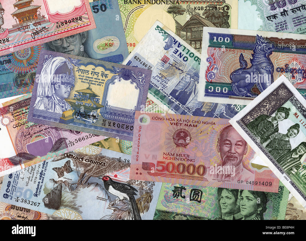 International Currency, Asian Banknotes Stock Photo - Alamy