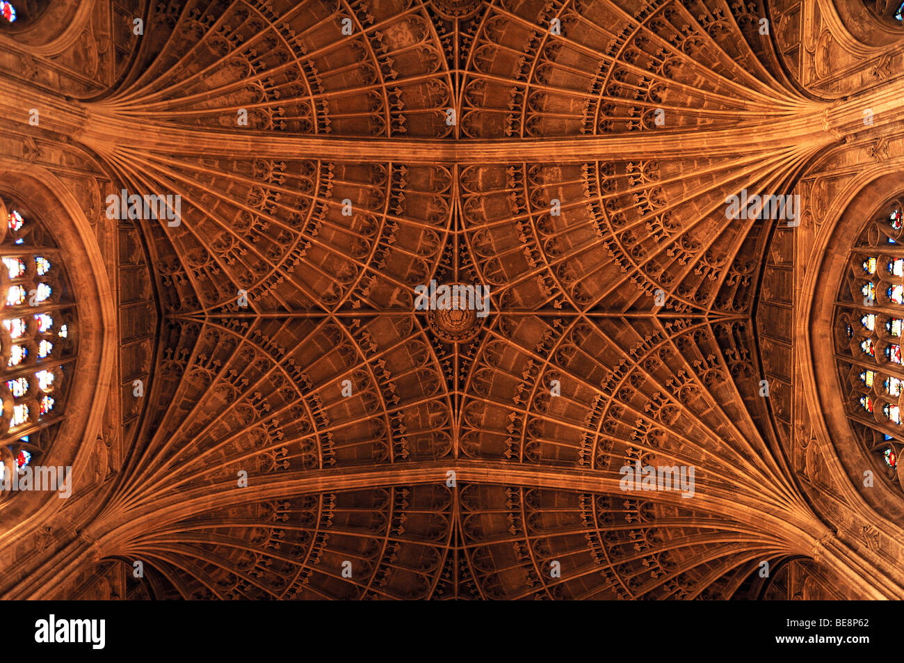 Gothic fan vault, detail of the "King's College Chapel", founded in ...