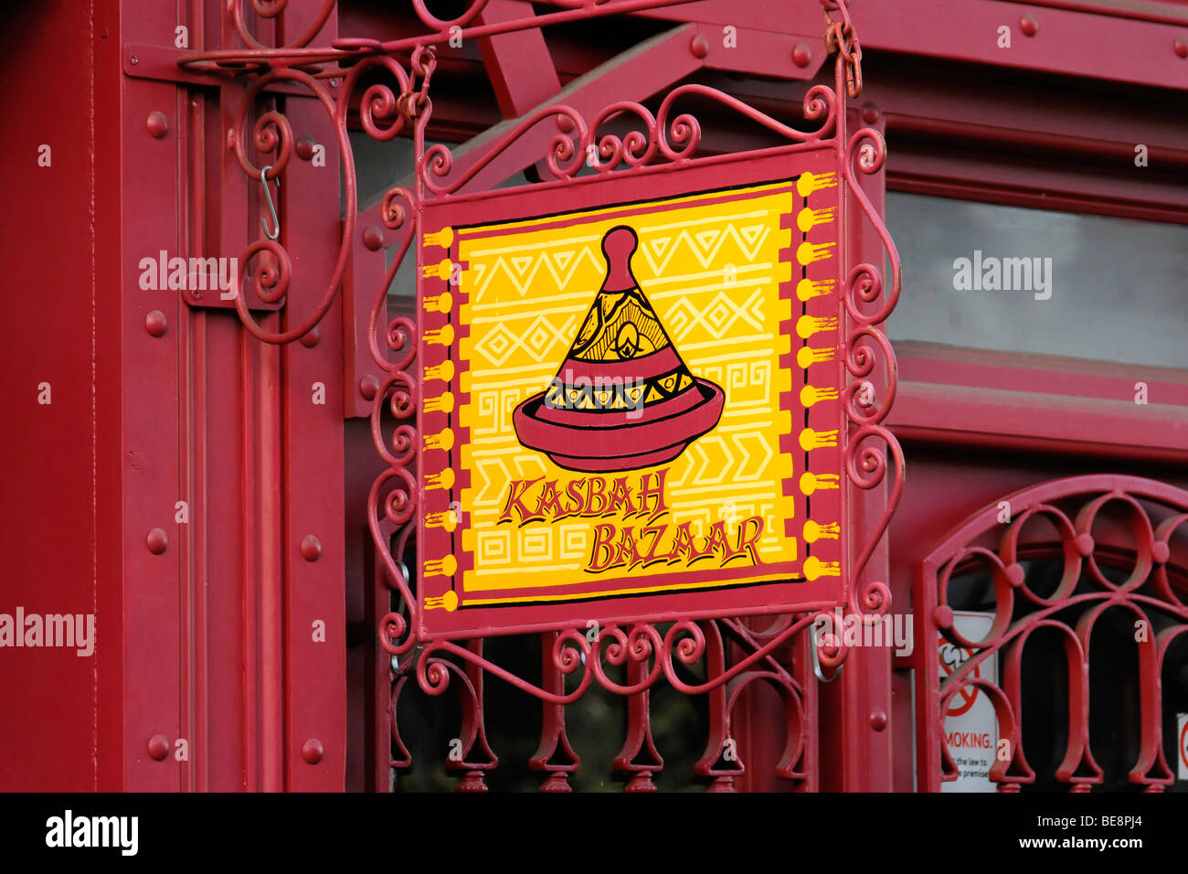 Kasbah Bazaar, sign, Portobello Road Market, London, England, United ...
