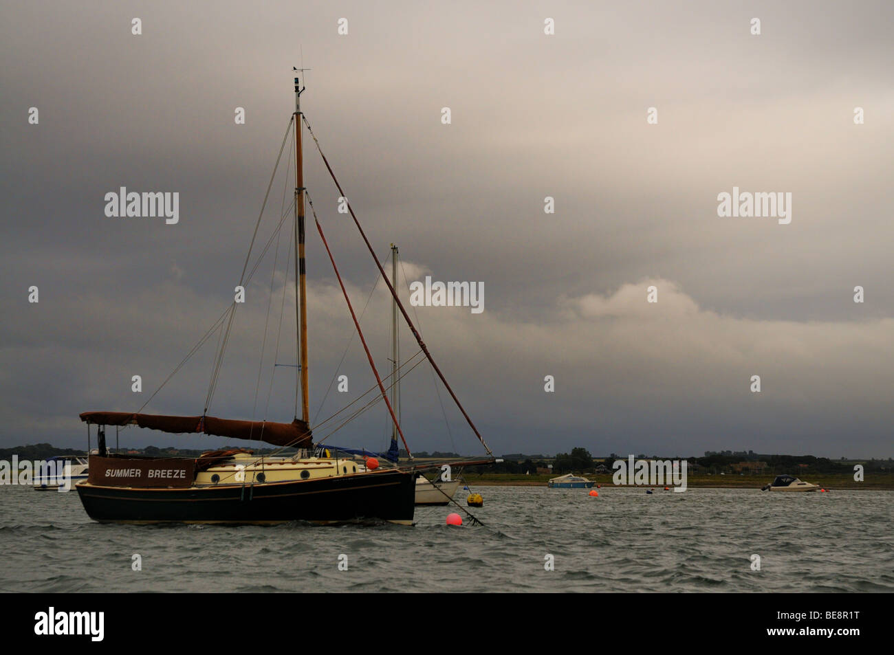 Sailboat on River Deben, Woodbridge Suffolk Stock Photo - Alamy
