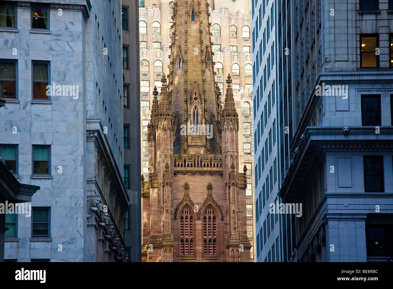 Trinity Church on Wall Street in downtown Manhattan New York City Stock ...