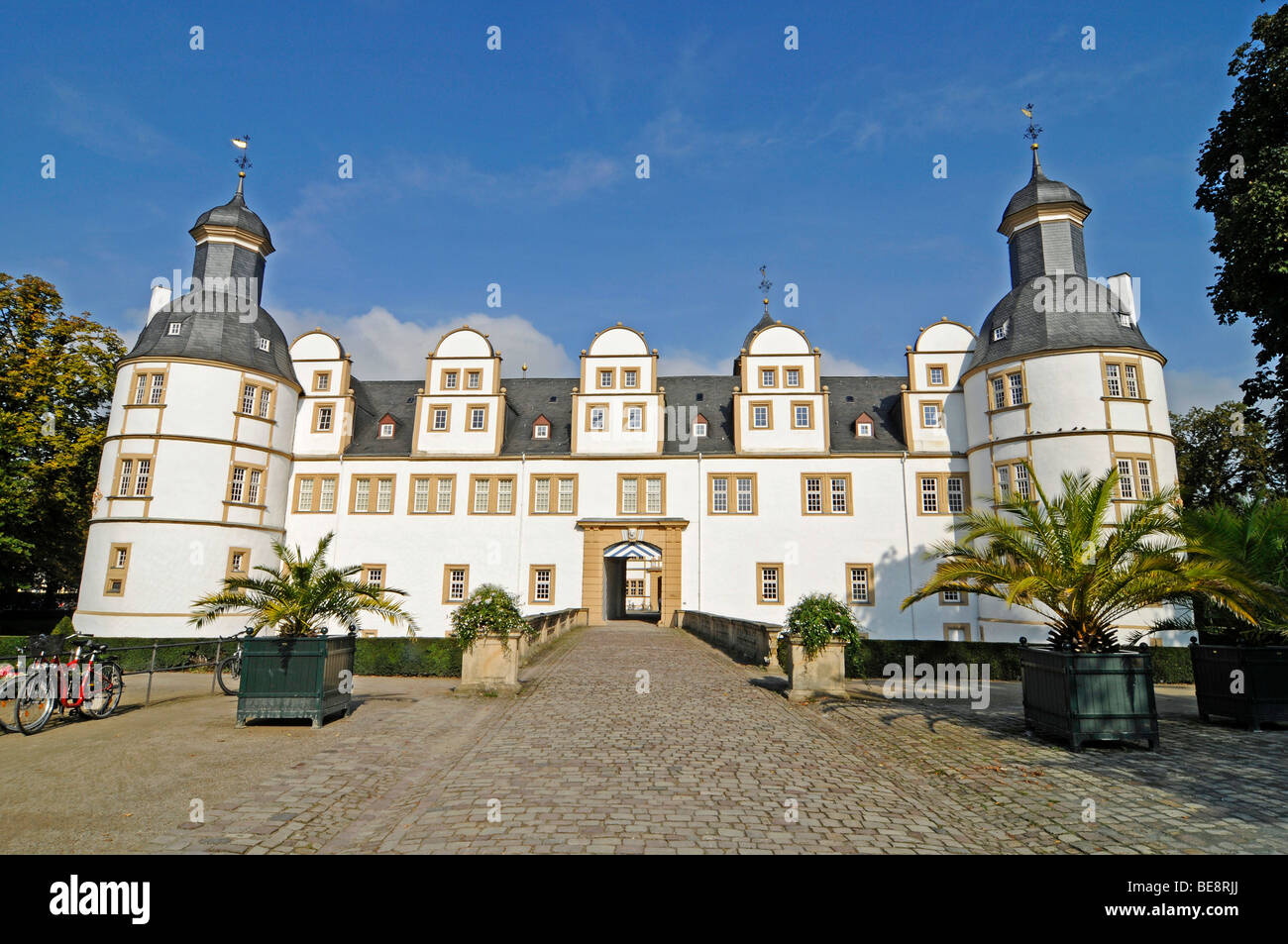 Schloss Neuhaus, moated castle, Weser Renaissance, Paderborn, North ...
