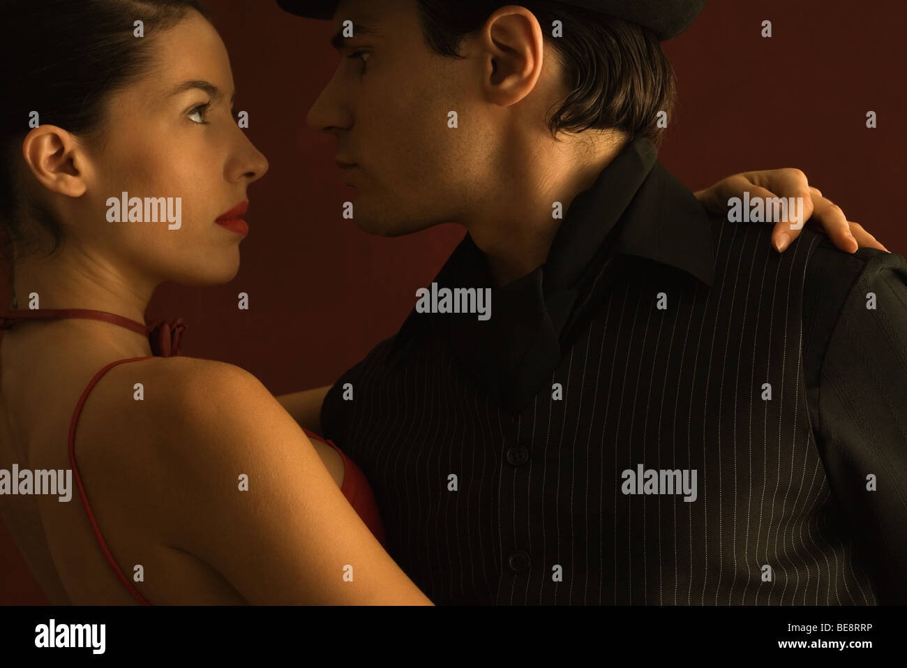 Couple dancing together, face to face, close-up Stock Photo - Alamy