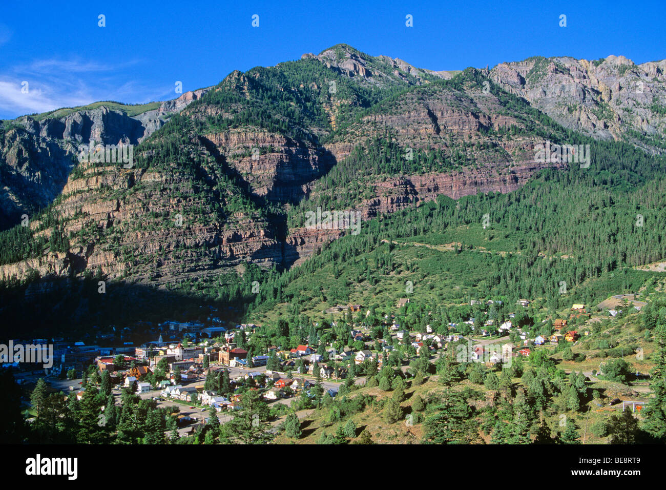Ouray, Historic mining town in San Juan Mountains, along Highway 550 ...