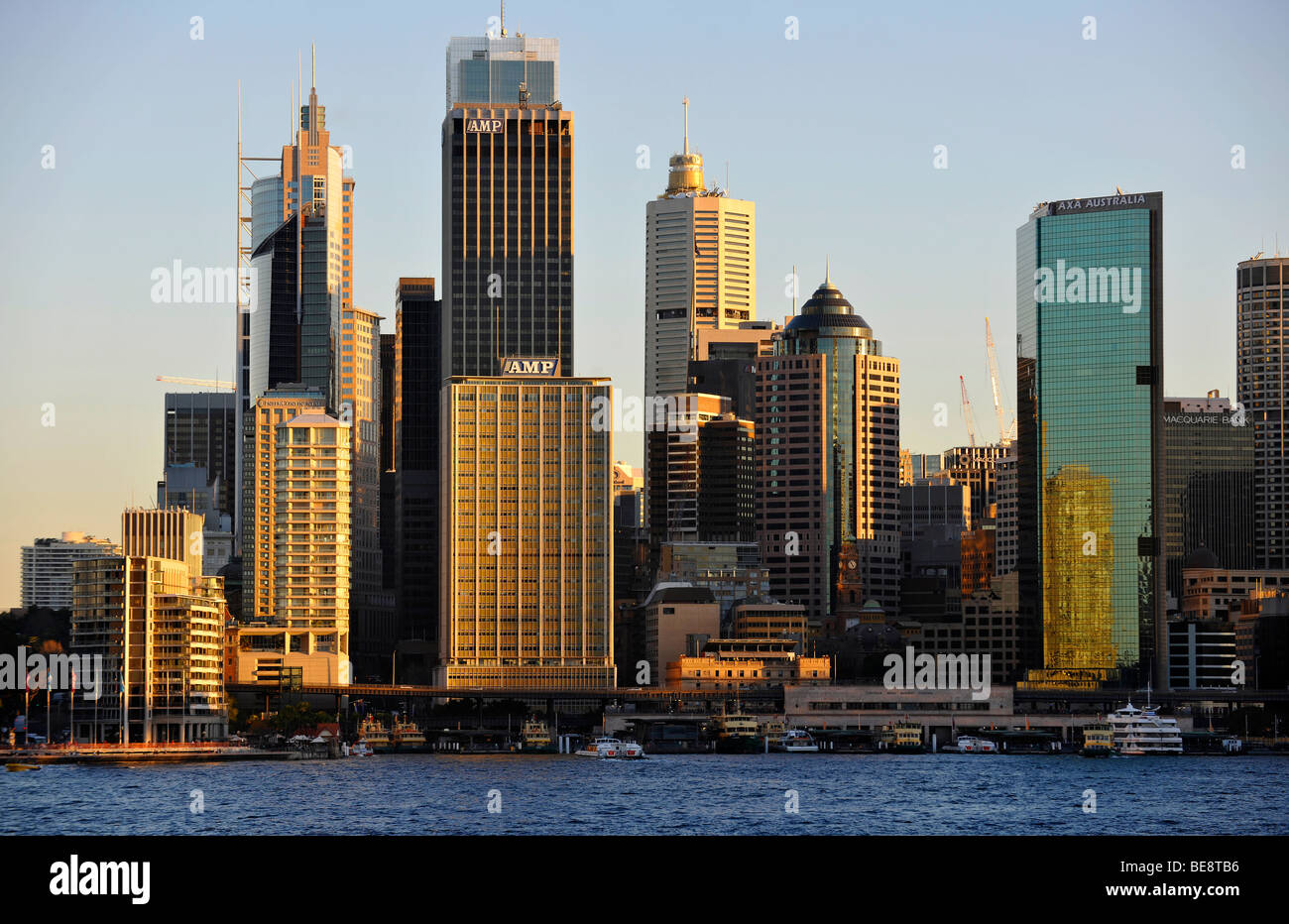 View of Sydney Cove, Circular Quay, port, skyline of Sydney, Central ...