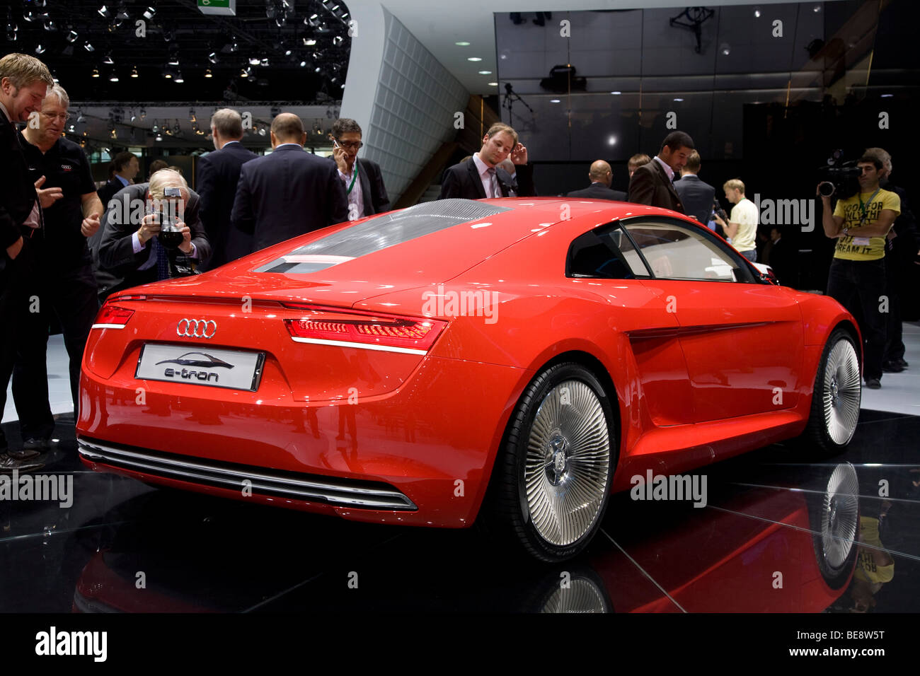 Audi R8 E-tron electric car at a European motor show Stock Photo - Alamy