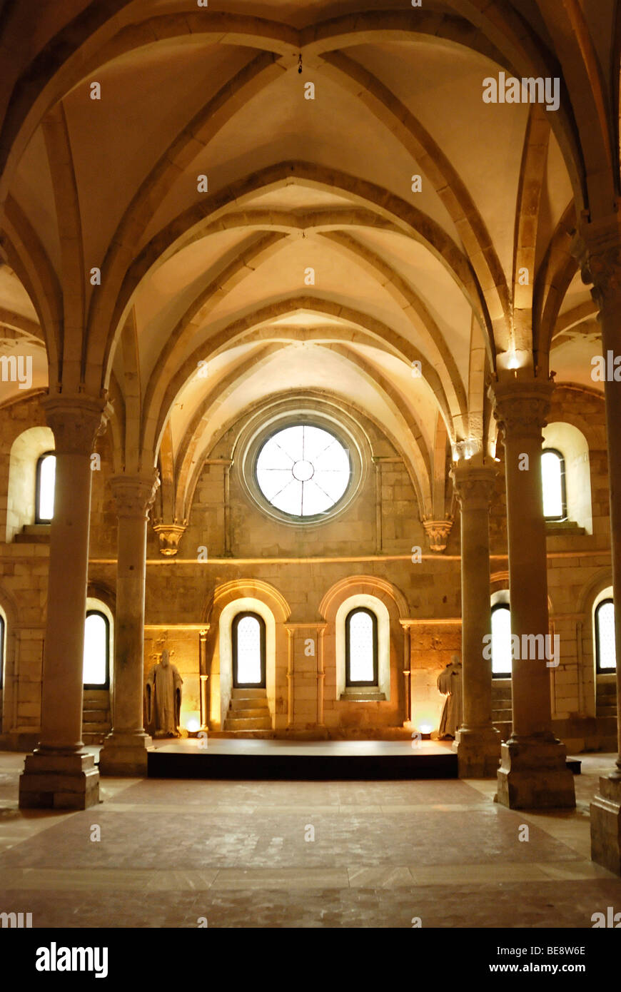 The refectory in the monastery of Saint Mary of Alcobaça, Mosteiro de ...