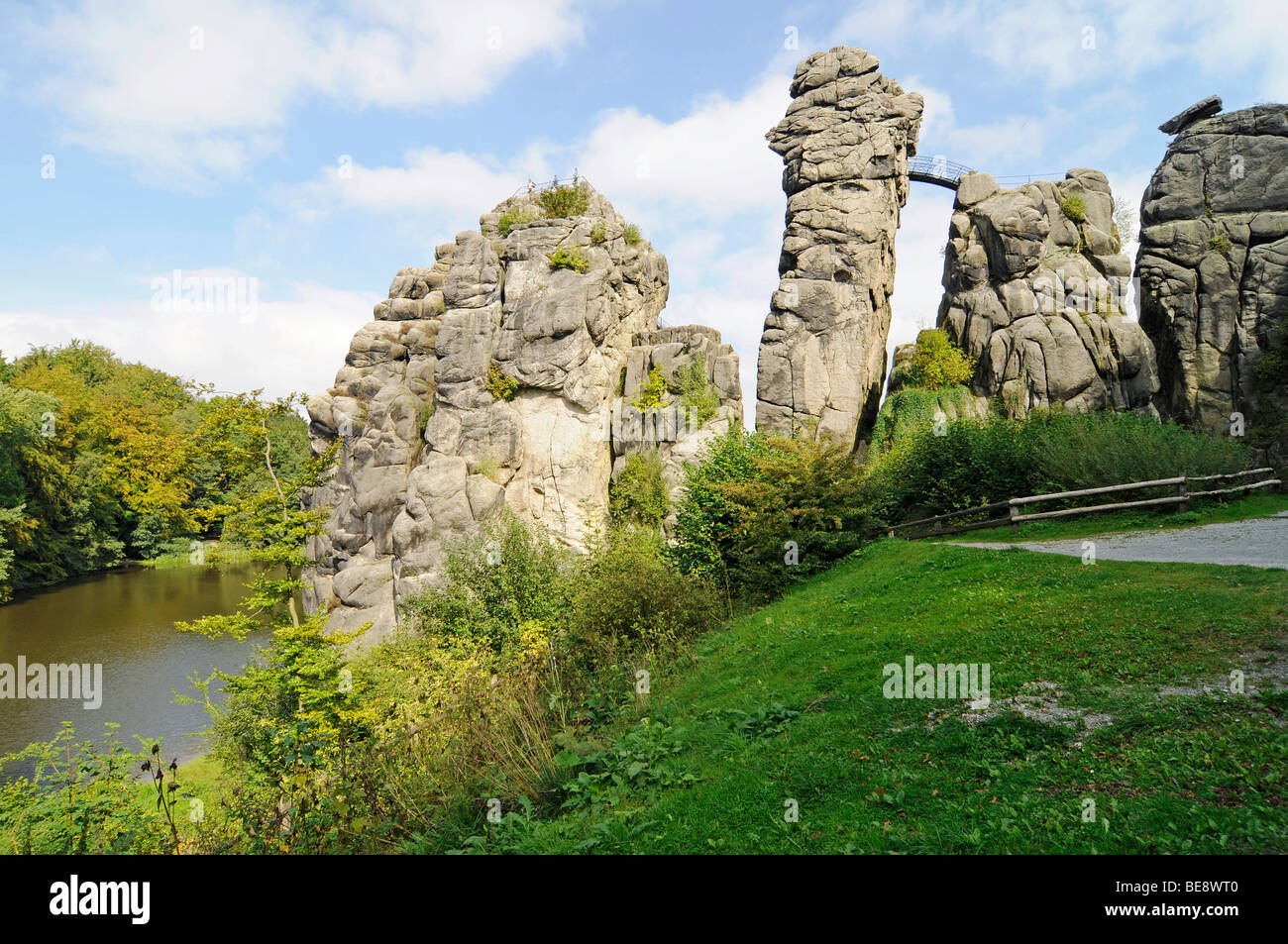 Externsteine sandstone rock formation, nature reserve, Horn Bad ...