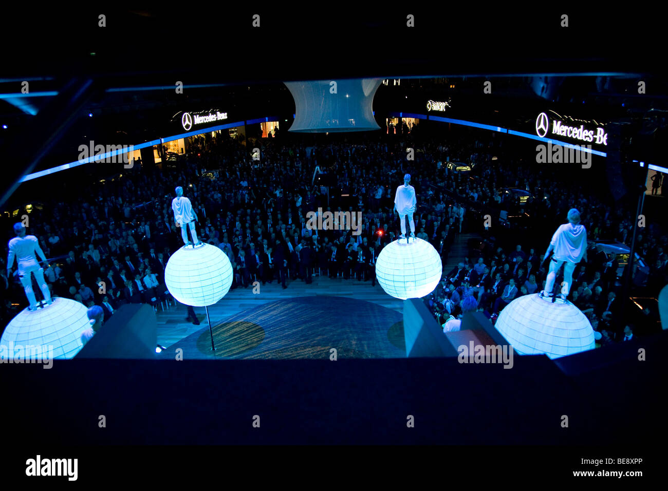 Mercedes press launch show at a European motor show Stock Photo - Alamy